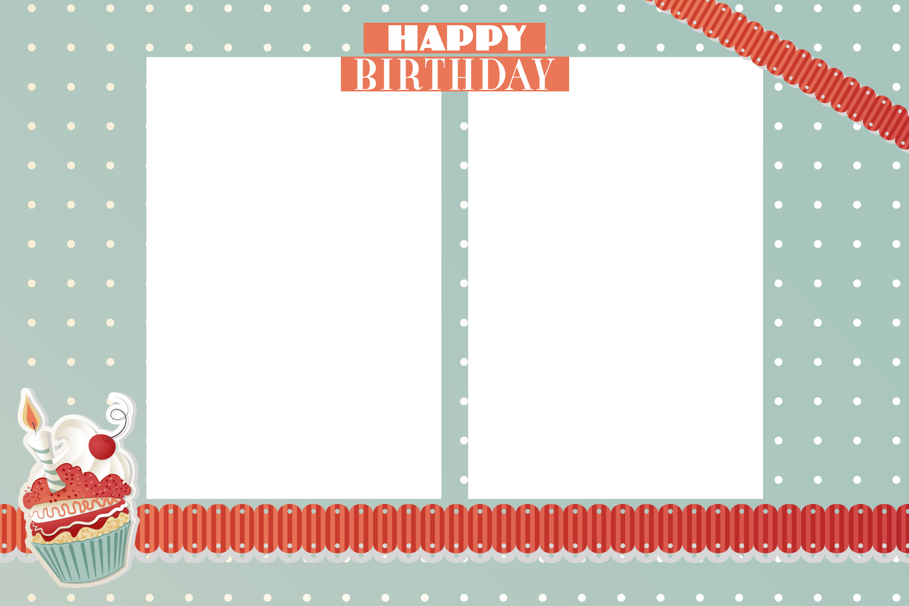 Birthday Ribbon Templates Design | Photo Booth Templates