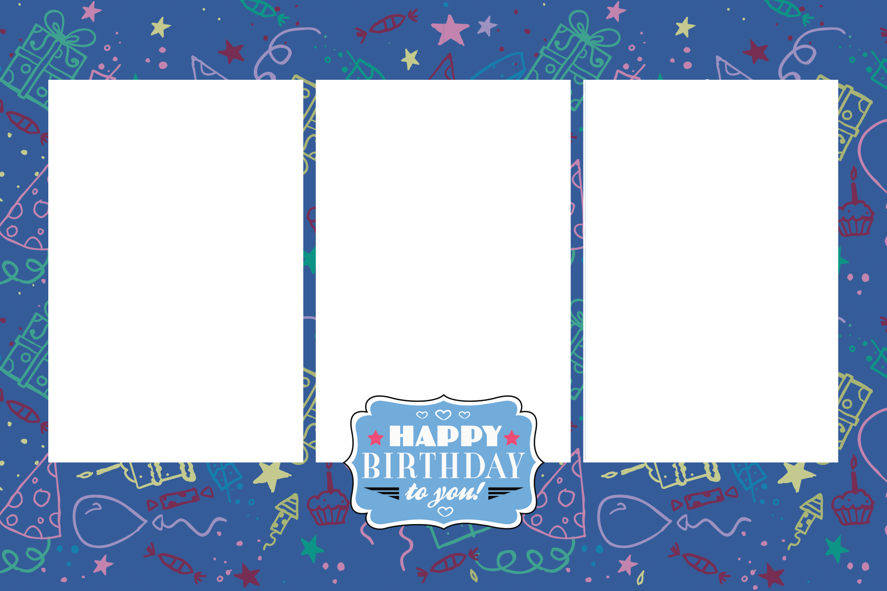 Birthday Pattern Templates Design | Photo Booth Templates