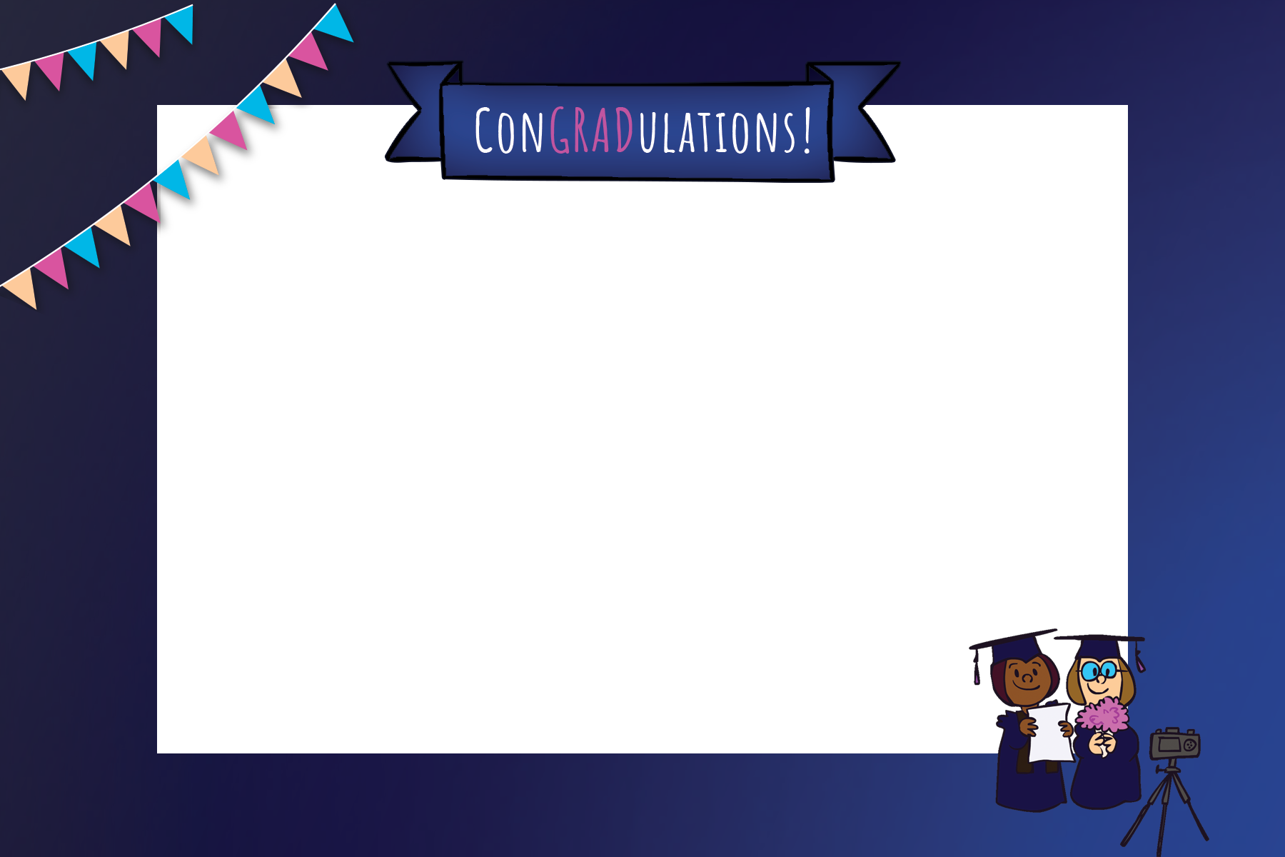 Graduation Blue Templates | Photo Booth Templates