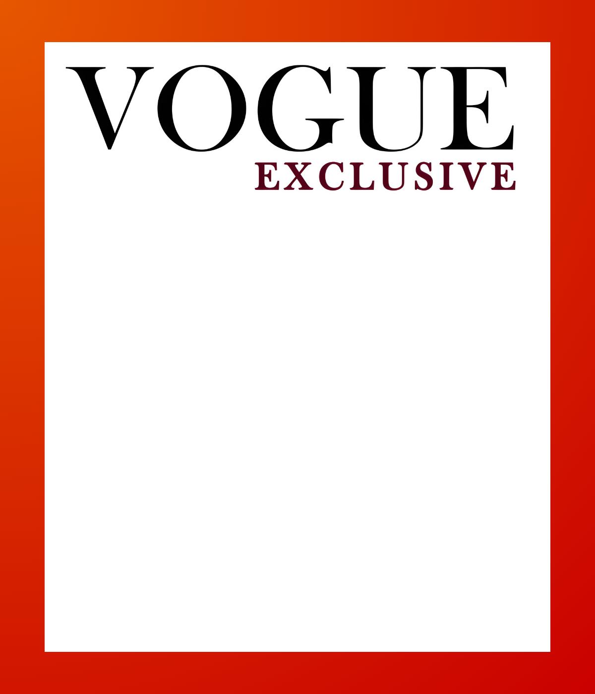 Vogue Exclusive VR1 | Photo Booth Templates