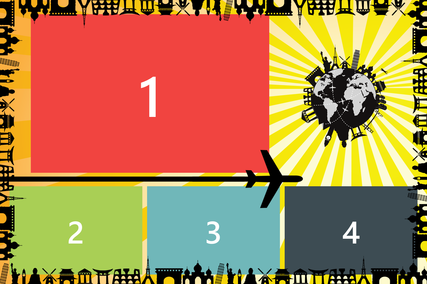 Premium Around the World Templates 4H11 | Photo Booth Templates