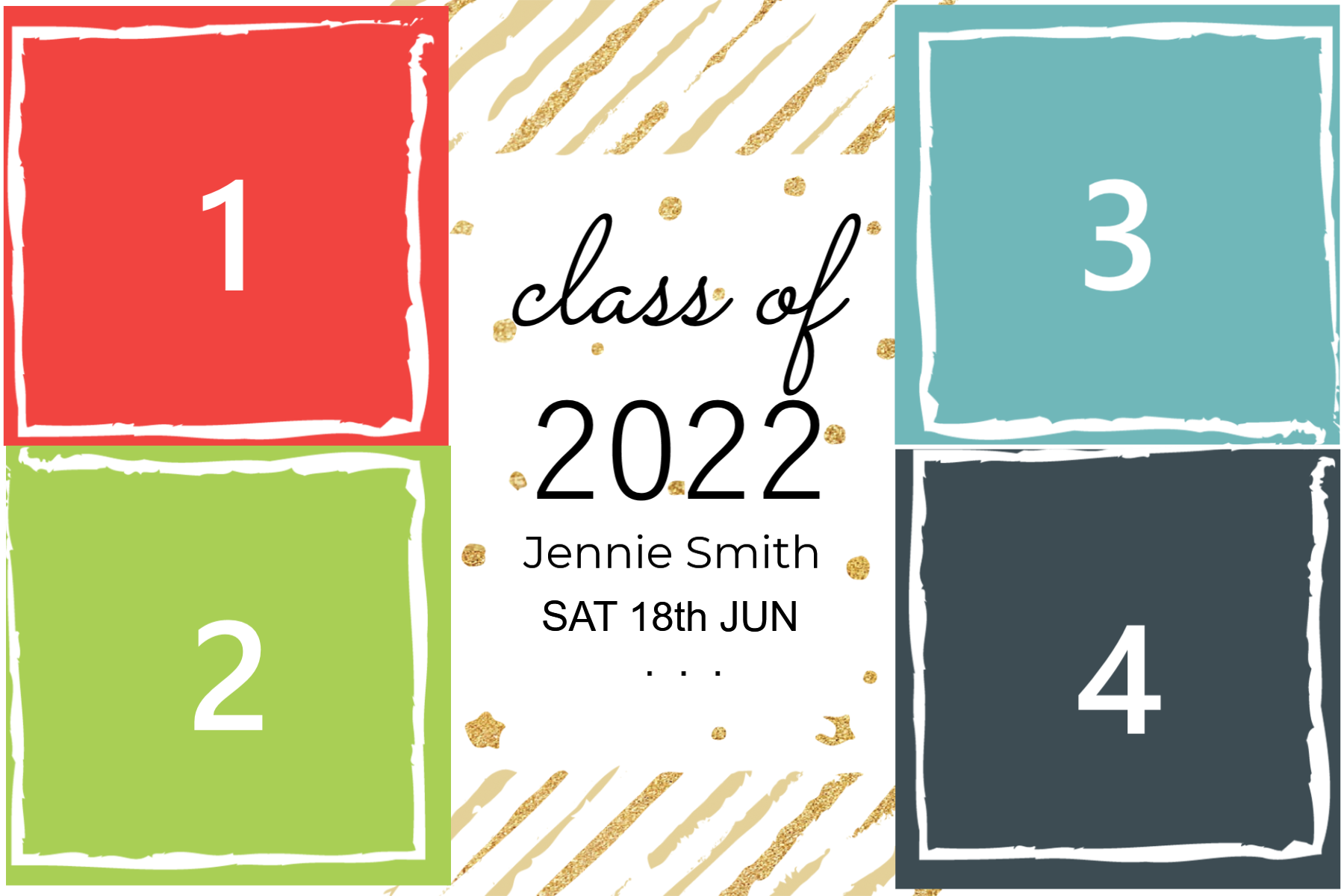 Premium Graduation Gold Templates 4H2 | Photo Booth Templates